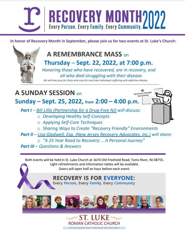 Sept: Recovery Month Events | St. Luke